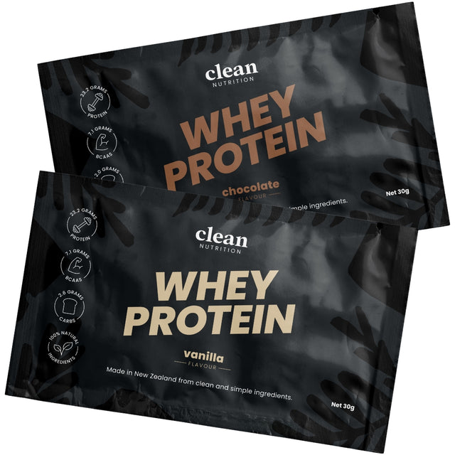 Clean Nutrition Whey Protein Powder Single Serve Sachet – Sportsfuel ...