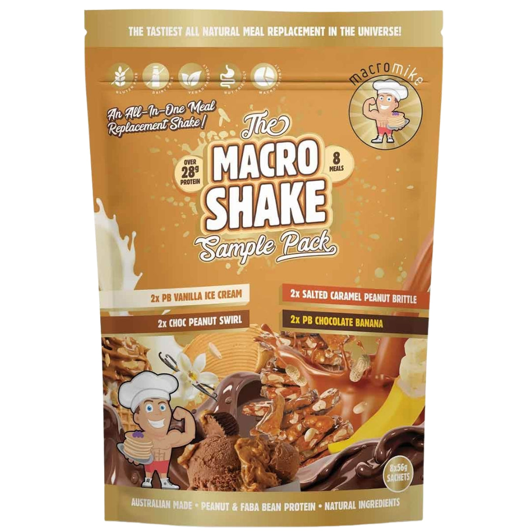 Macro Mike Macro Shake Meal Replacement 8xSample Pack – Sportsfuel ...