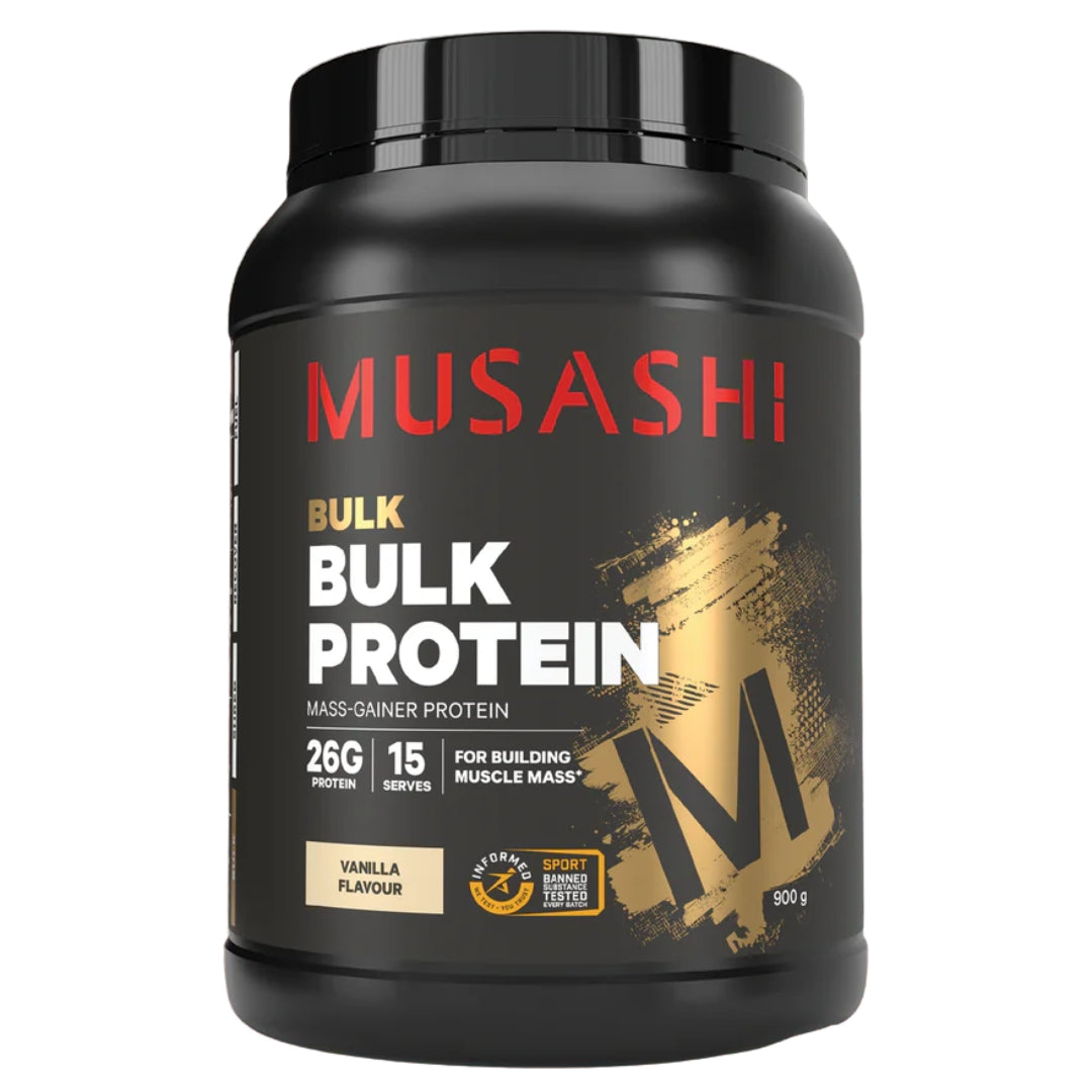 Musashi Bulk Protein 900g – Sportsfuel Supplements NZ