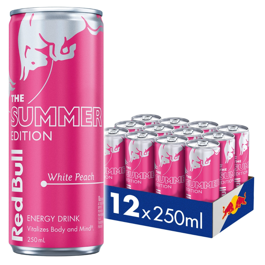 Red Bull Energy Drink Summer Edition White Peach 250ml – Sportsfuel ...