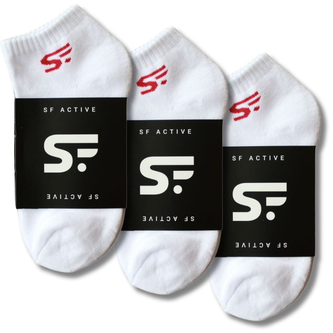 SF Active Cushion Ankle Socks - 3 Pack – Sportsfuel Supplements NZ