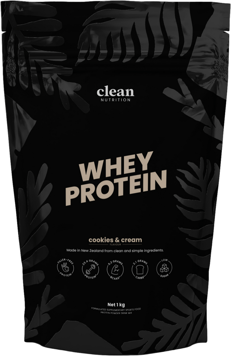 Clean Nutrition Whey Protein Powder 1kg – Sportsfuel Supplements NZ