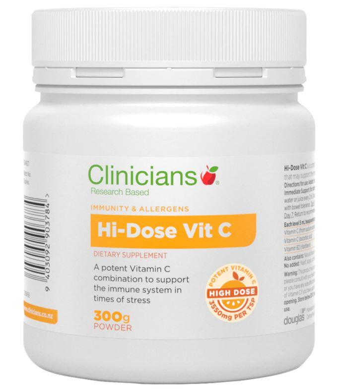 Clinicians Hi-Dose Vit C Powder 300g – Sportsfuel Supplements NZ