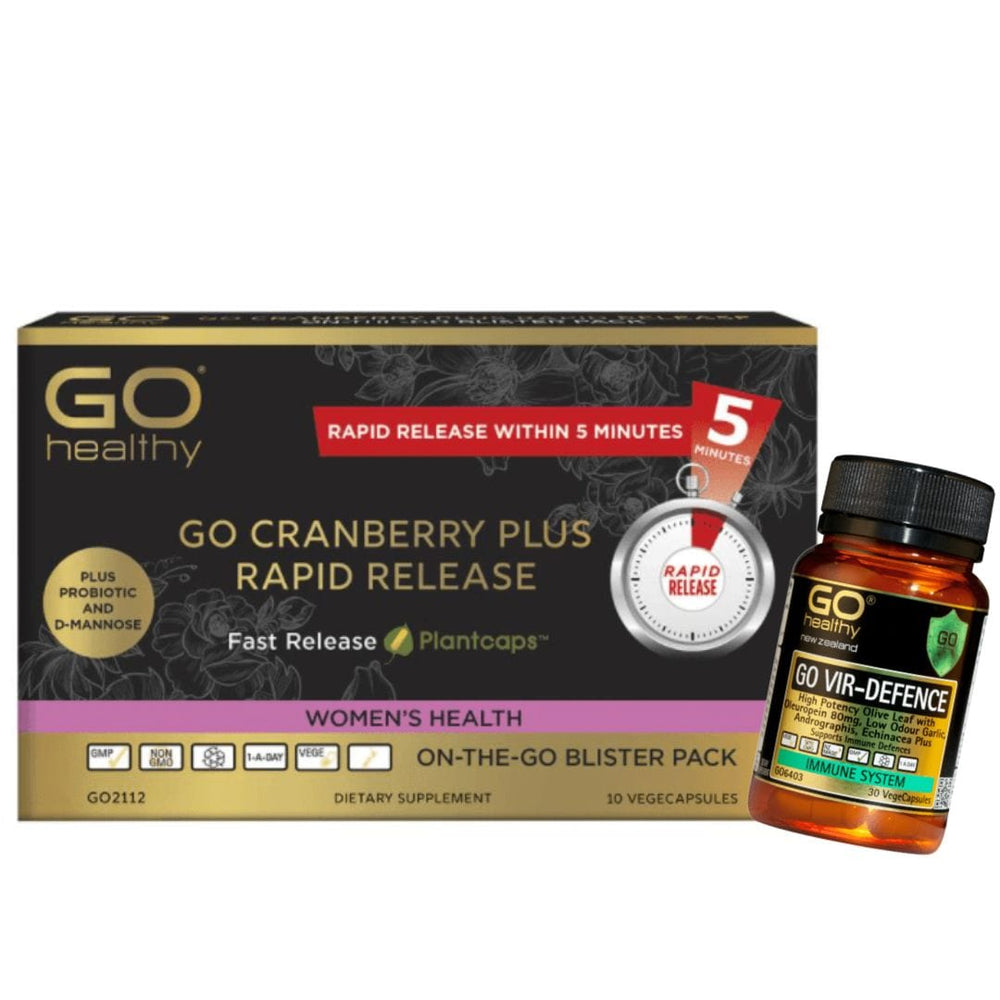 GO Healthy Cranberry Plus Rapid Release 10 Caps – Sportsfuel Supplements NZ
